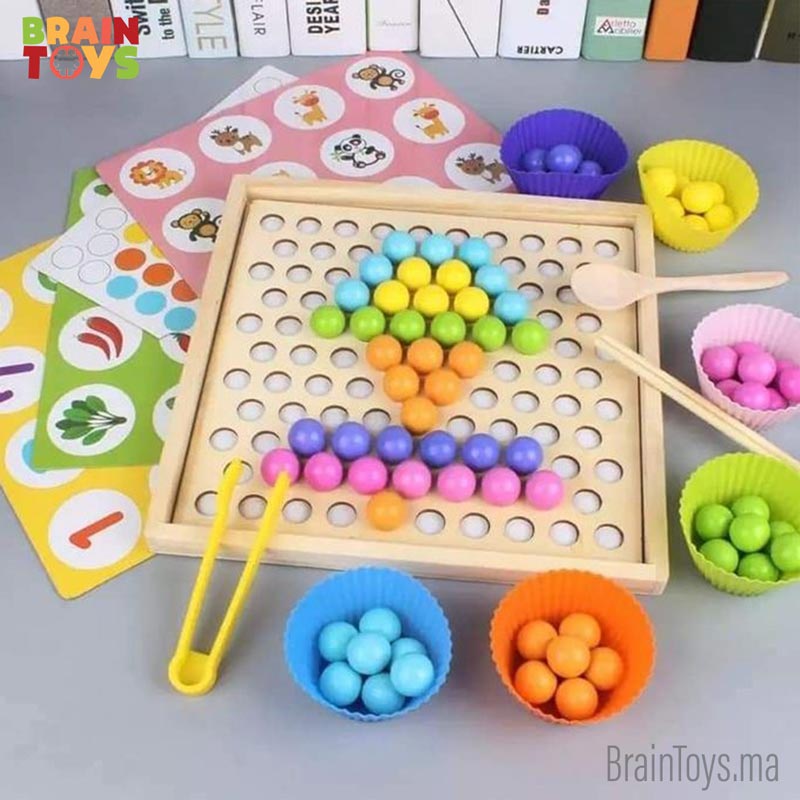Beaded Memory Two-in-one Game - BrainToys maroc